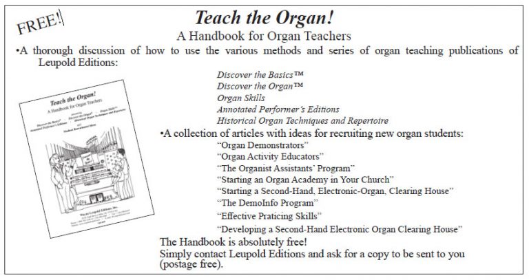 Teach the Organ - The Leupold Foundation