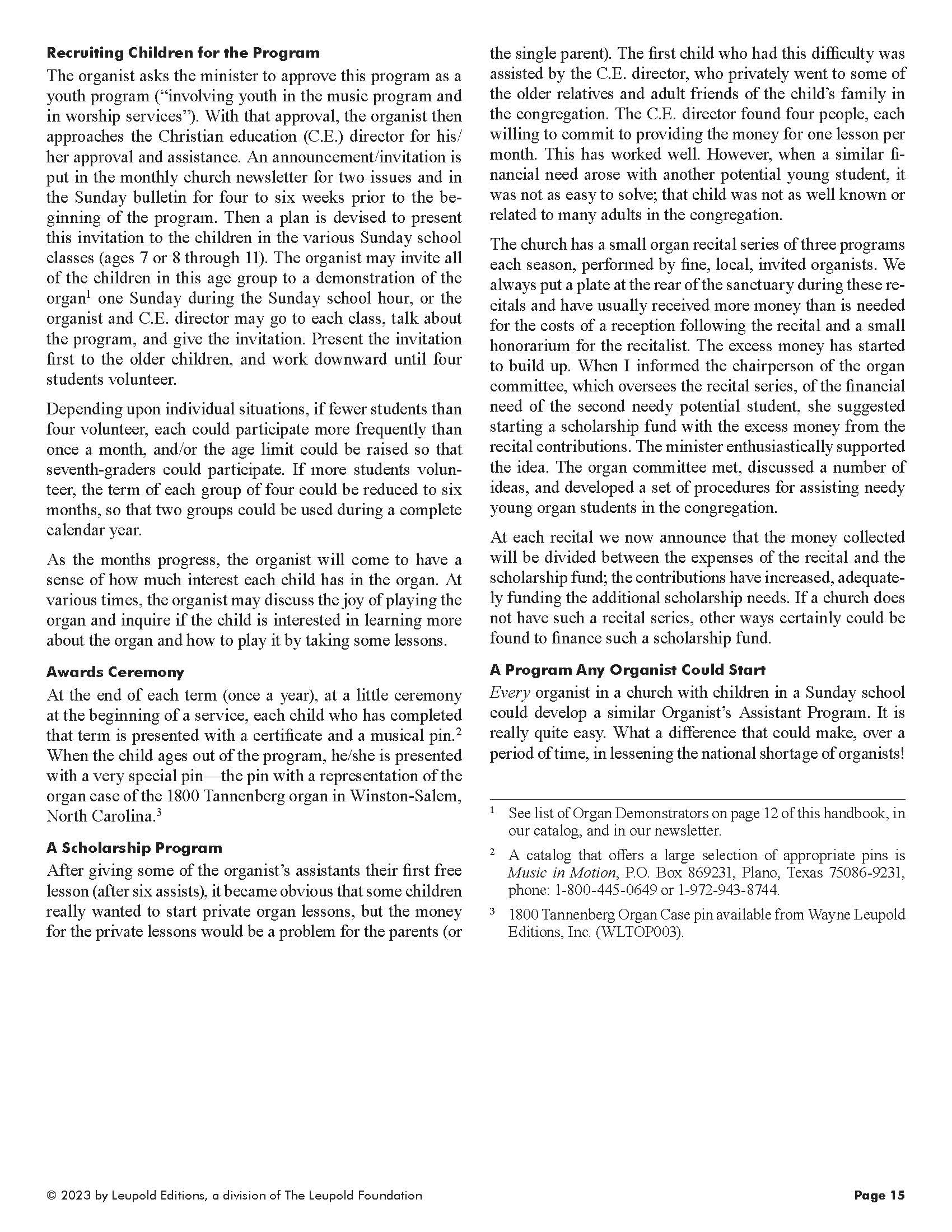 Teach the Organ! - A Free Handbook for Organ Teachers - The Leupold ...