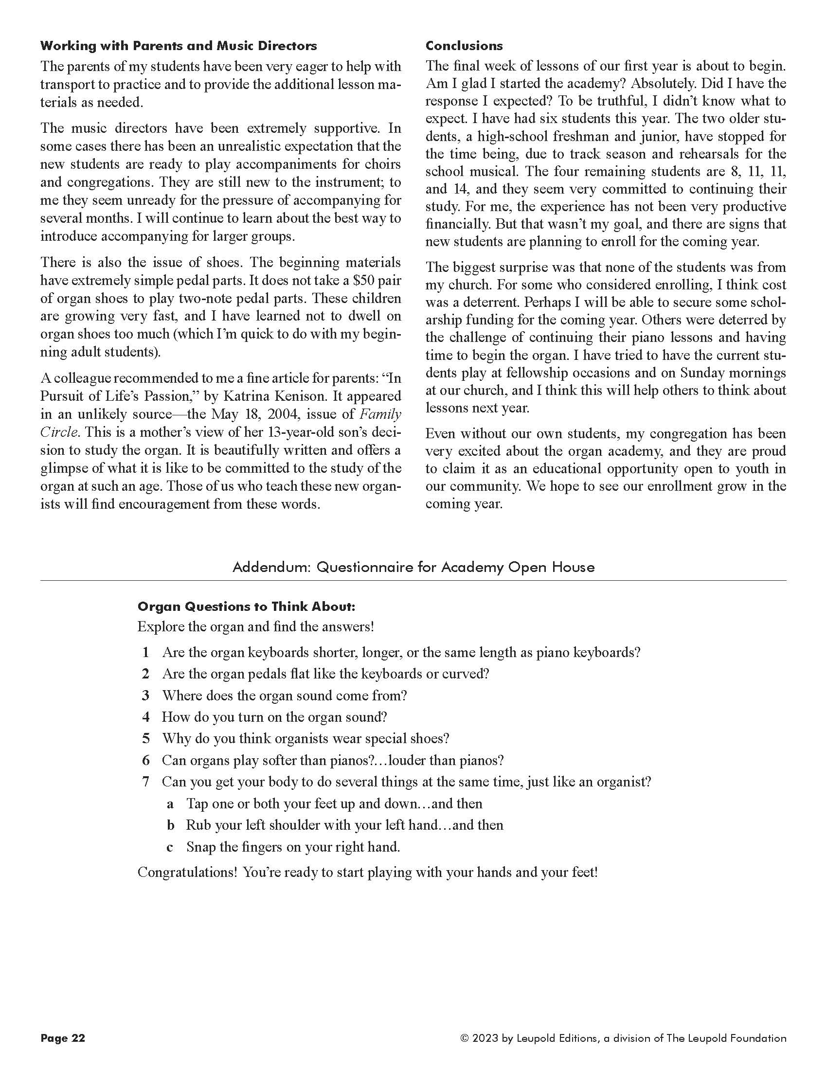 Teach the Organ! - A Free Handbook for Organ Teachers - The Leupold ...