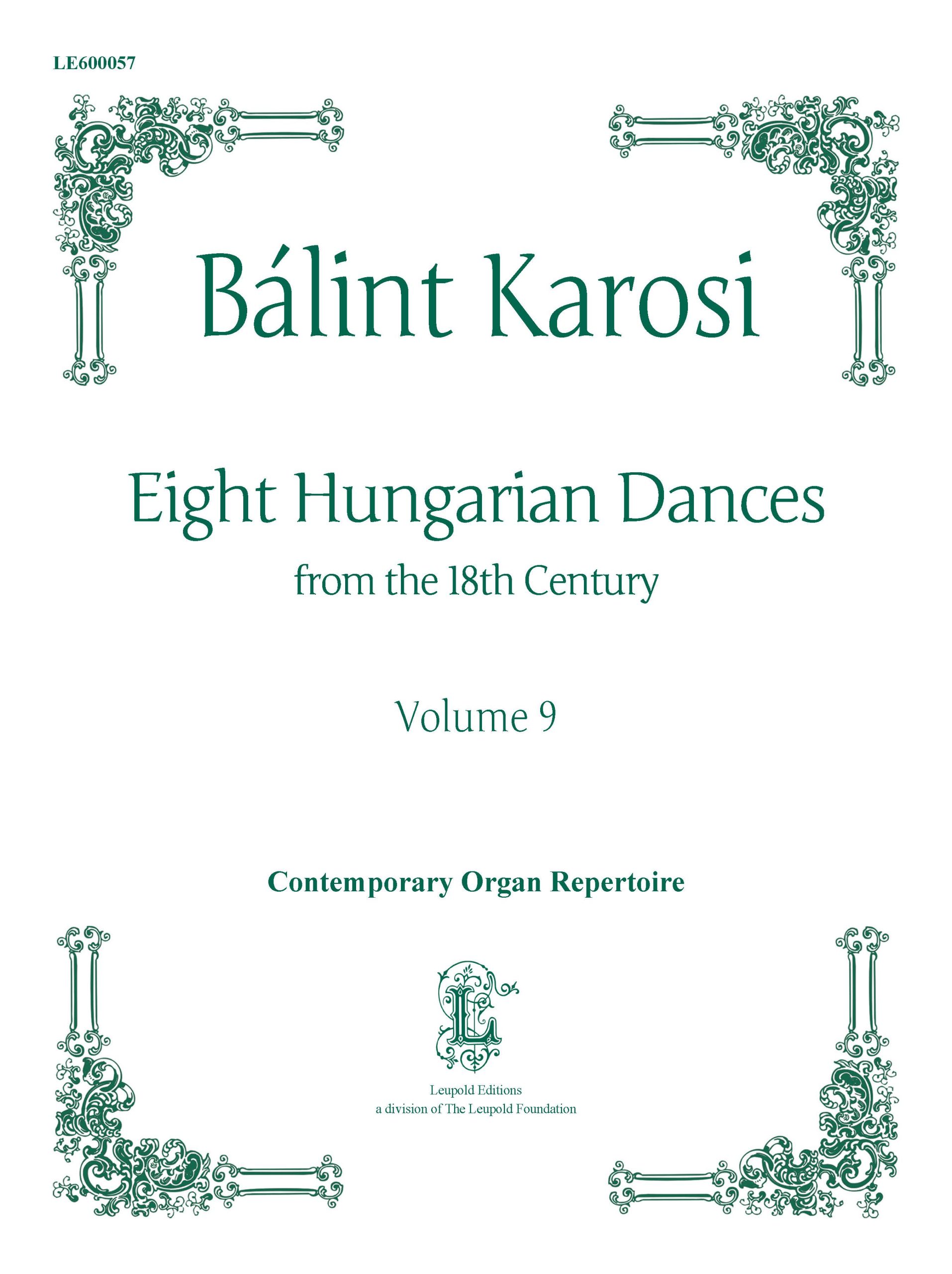 Karosi, Bálint – Eight Hungarian Dances from the 18th Century Vol. 9 ...